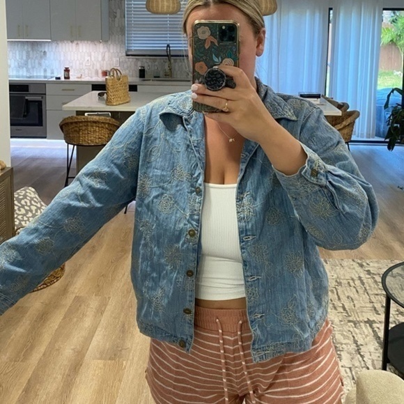 Vintage | Jackets & Coats | Vintage Alfred Runner Embroidered Denim ...